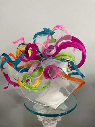 SOLD-Kentucky Derby-Breeders' Cup Multicolored Fascinator "Comin’ In ...