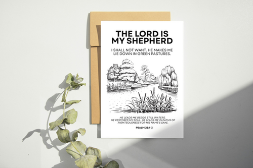 Verse Card - Colouring in (Psalm 23:1-3) | Jesus Time