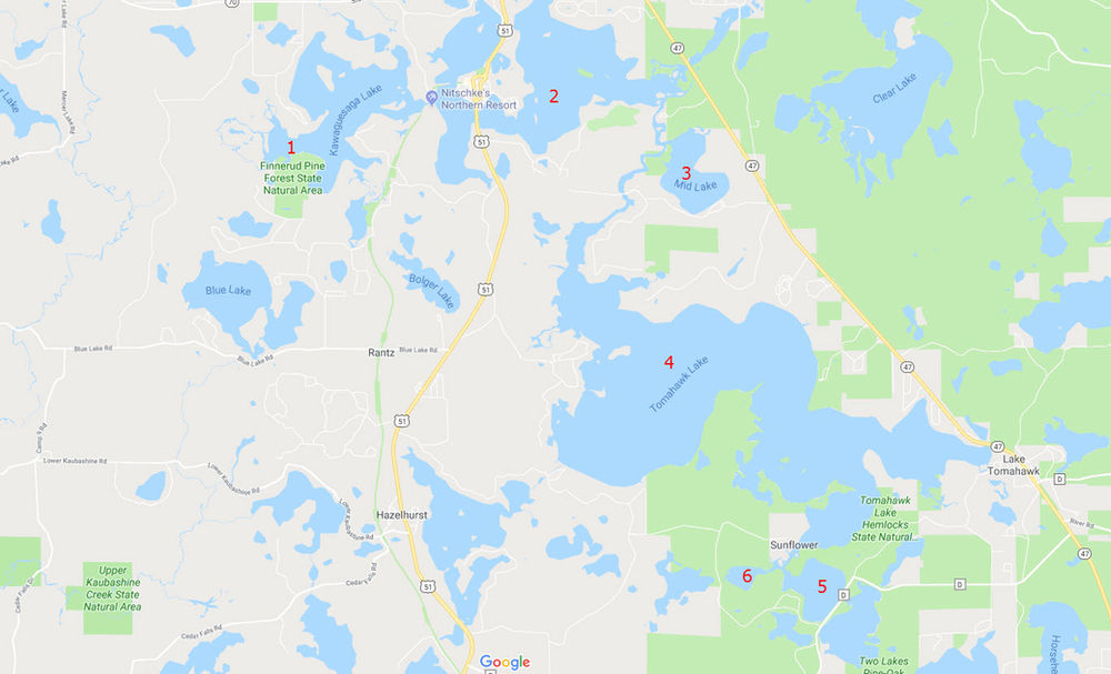 A Trip on the Minocqua Chain of Lakes