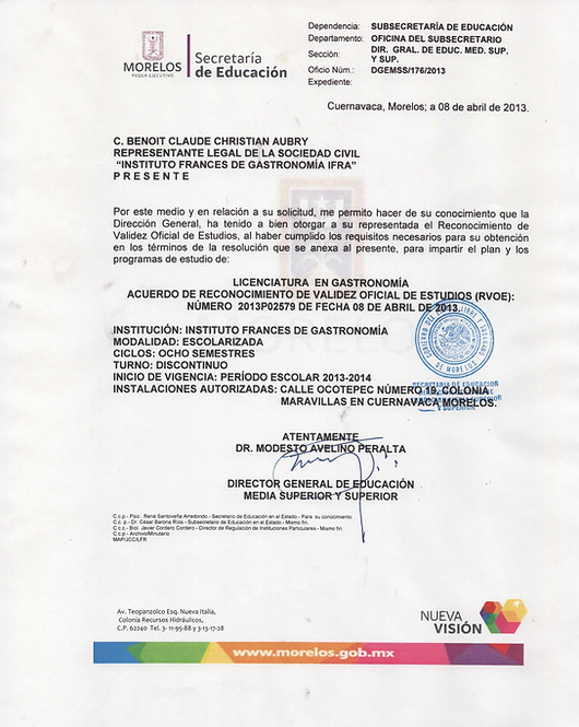 RVOE LICENCIATURA | ifra