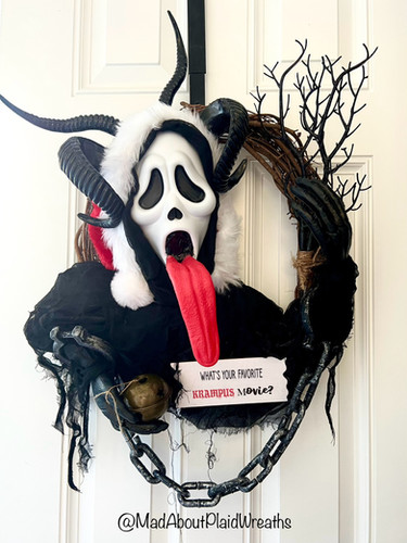 Krampus Ghostface mashup Wreath | My Site