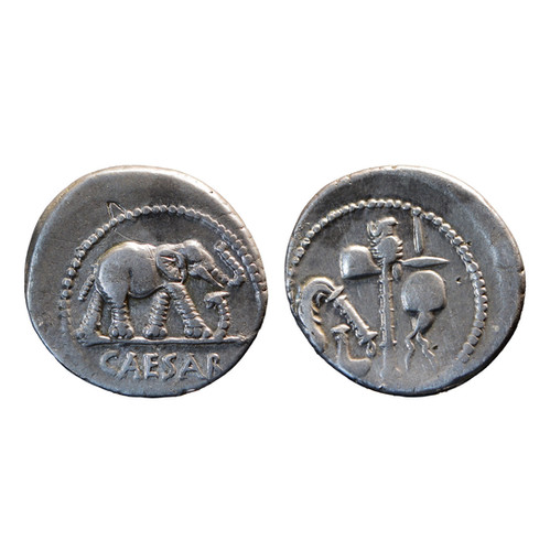 JULIUS CAESAR SILVER DENARIUS | Apollo Galleries