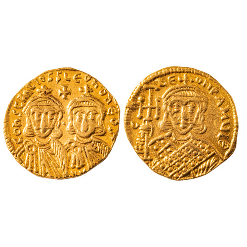 CONSTANTINE V AND LEO IV GOLD SOLIDUS | Apollo Galleries