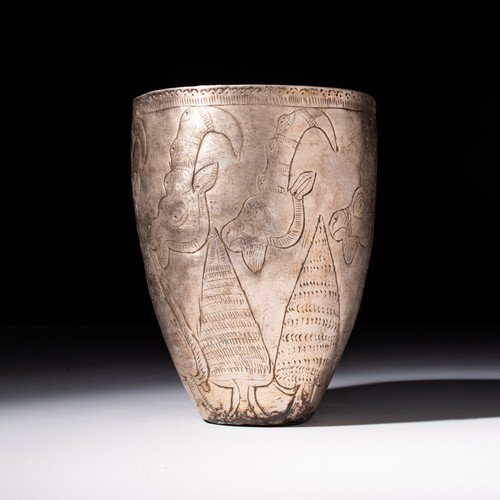 RARE SILVER ELAMITE BEAKER | Apollo Galleries