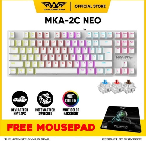 Keyboard Gaming Mechanical Armaggeddon MKA-2C NEO Psychraven TKL | Rumah PC