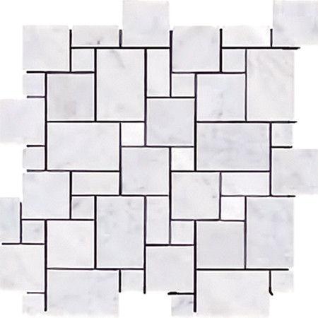 WHITE CARRERA MINI PATTERN | Bravo Tile & Stone