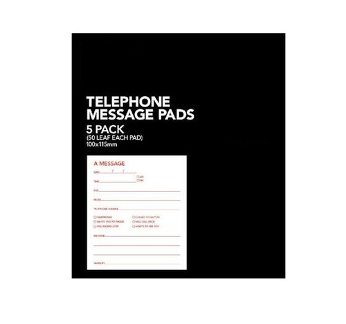 PREMIER TELEPHONE MESSAGE PADS 50 LEAF PACK 5 | Premier Stationery