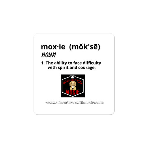 Moxie definition sticker | Adventureswithmoxie