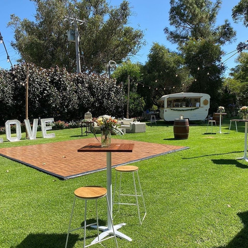 Rustic Timber Vinyl Dance Floor | Creative Marquees