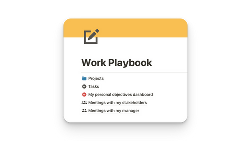Work Playbook in Notion | Focus Yourself