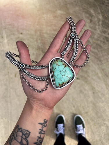 Iron Maiden Turquoise Statement Necklace | Inti Design Studio