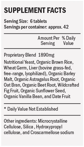 Nutriplex Formulas BFood - 250 Tablets | Rooted Nutrition