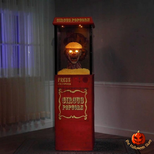 Circus Clown Popcorn Popper Machine Animated Prop - 5.7ft | The ...