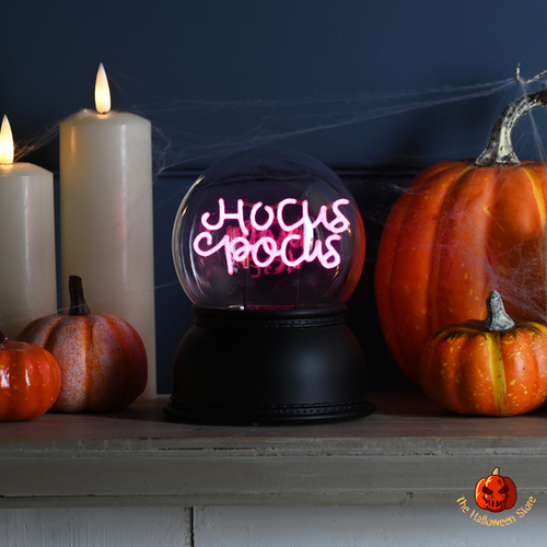 Halloween Light Up Hocus Pocus Neon Globe - 14cm | The Halloween Store
