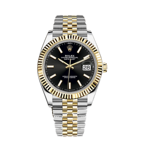 Super Clone Rolex Datejust Two Tone Black Dial | Super Time Store