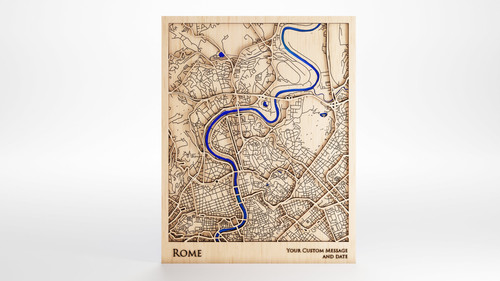 Rome Wood Map | The Maps Guy