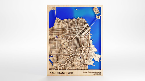 San Francisco Wood Map | The Maps Guy