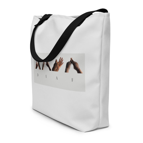 Personalise Sign Language Fingerspell & English - Large Tote Bag | Nuhu ...