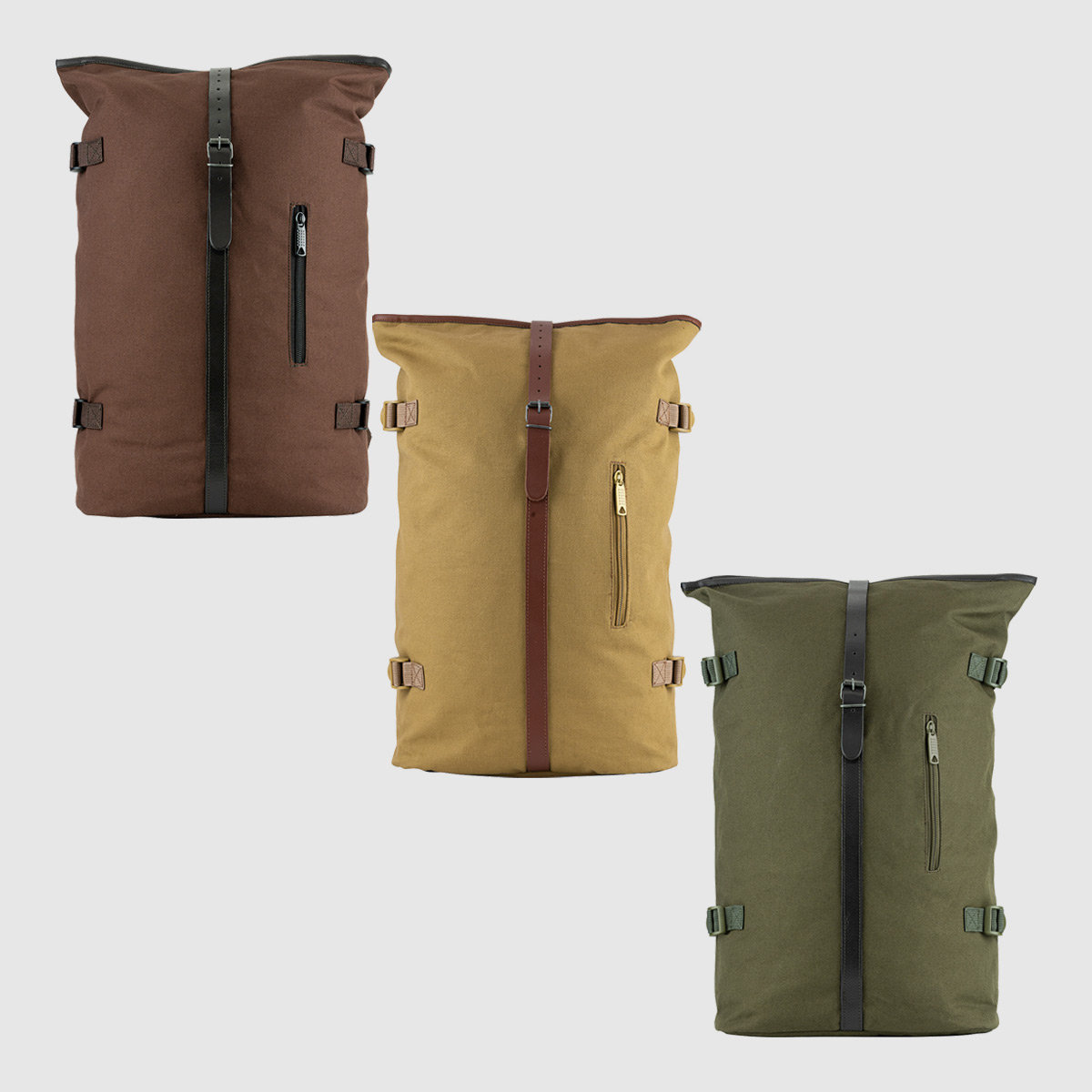 Canvas Fold Top Rucksack