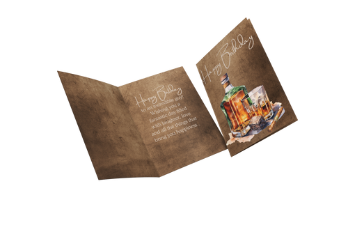 Brown Vintage Birthday Card | JM Designs