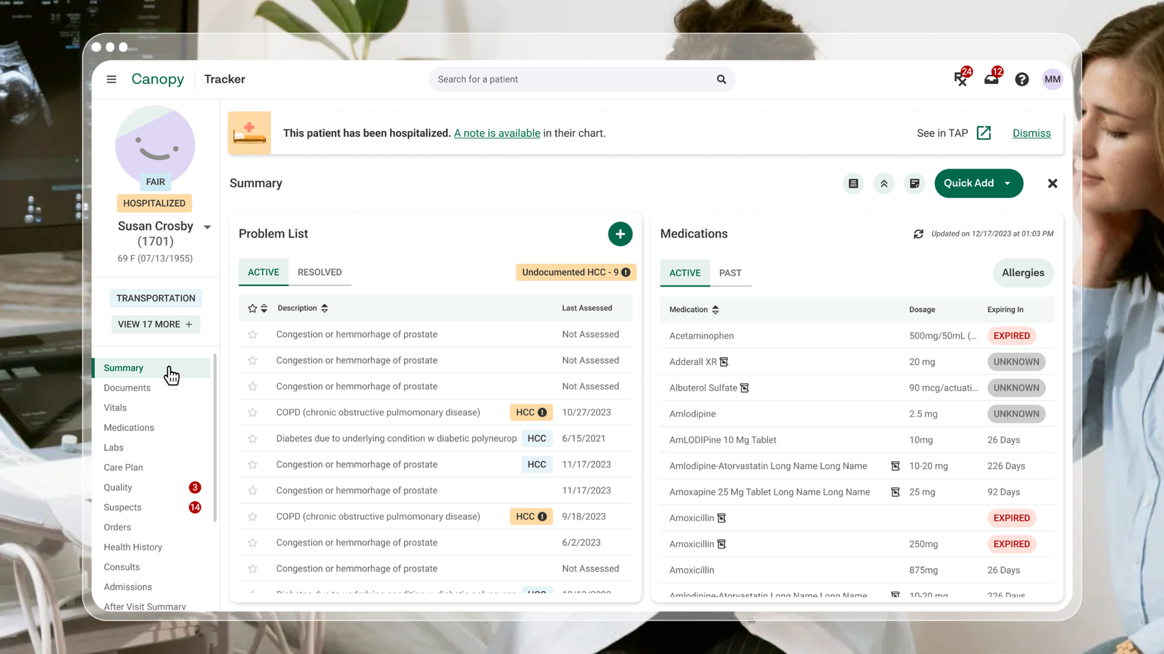 Simplifying patient chart navigation | Lotus H. Cross Design