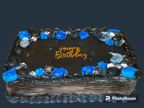 Black and blue sheet cake | Sweet Treats By Ladi