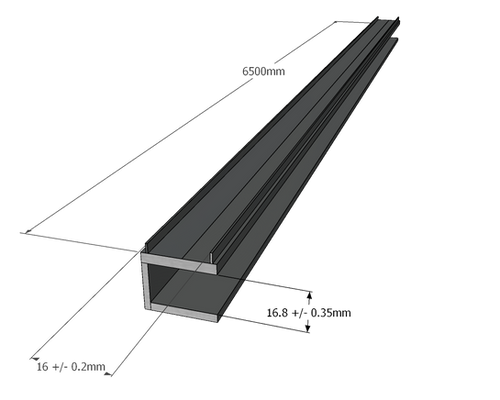 Monument Satin Double U-Trim Channel For Slat | kluminfencing