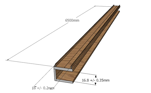 Bush Cherry Double U-Trim Channel For Slat | kluminfencing