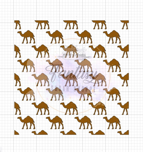 Camel Pattern Stencil | Fantasy Sugar Shoppe