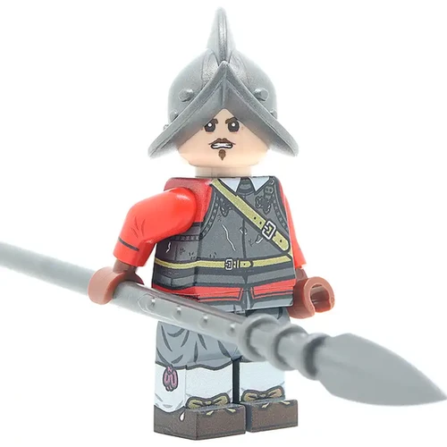 English Civil War Pikeman (Red) | United Bricks | LEGO Minifigure