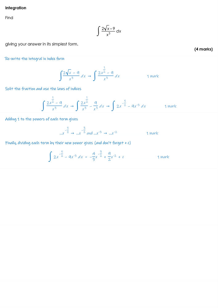 Integration - Worked Solution