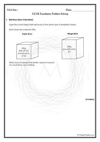 GCSE Problem Solving Volume 6 - All Tiers | MoodyMaths
