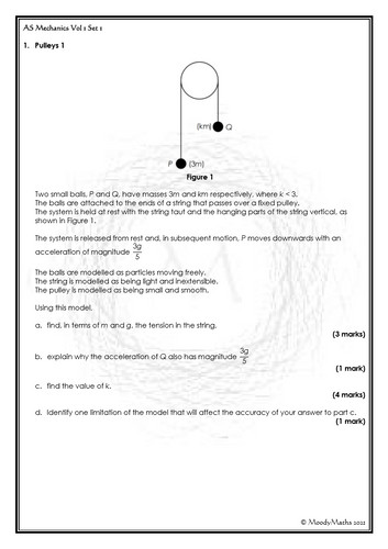 AS Mechanics (Edexcel) Volume 1 | MoodyMaths