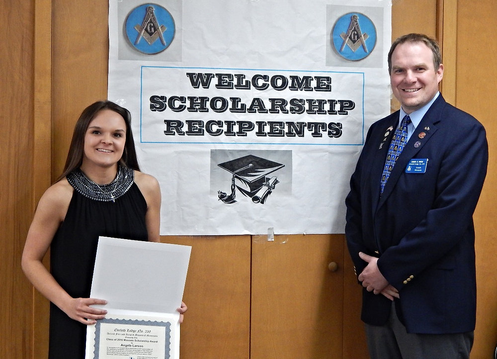 Congratulations Scholarship Recipients! This week: Angela Larson