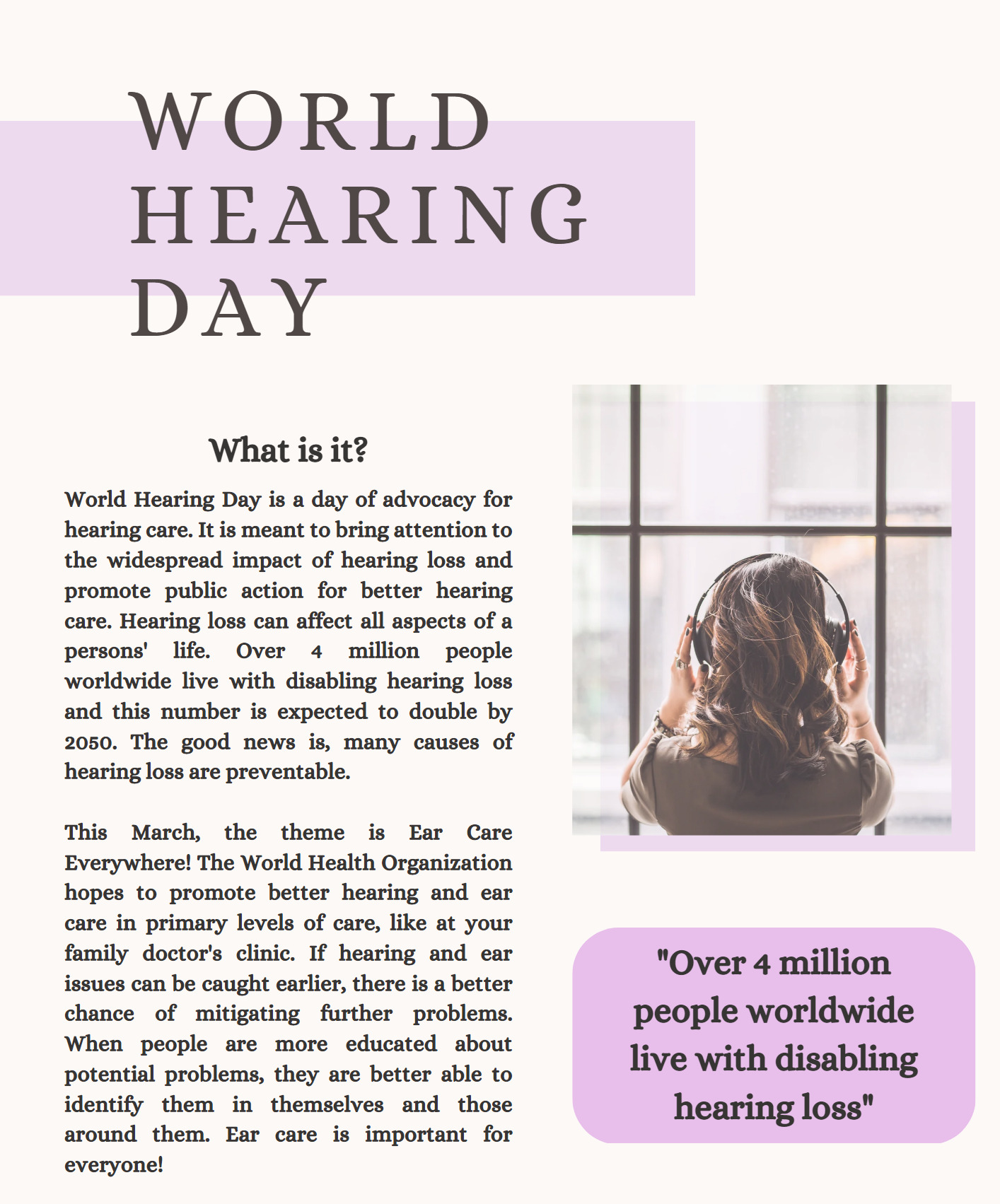 World Hearing Day 2023