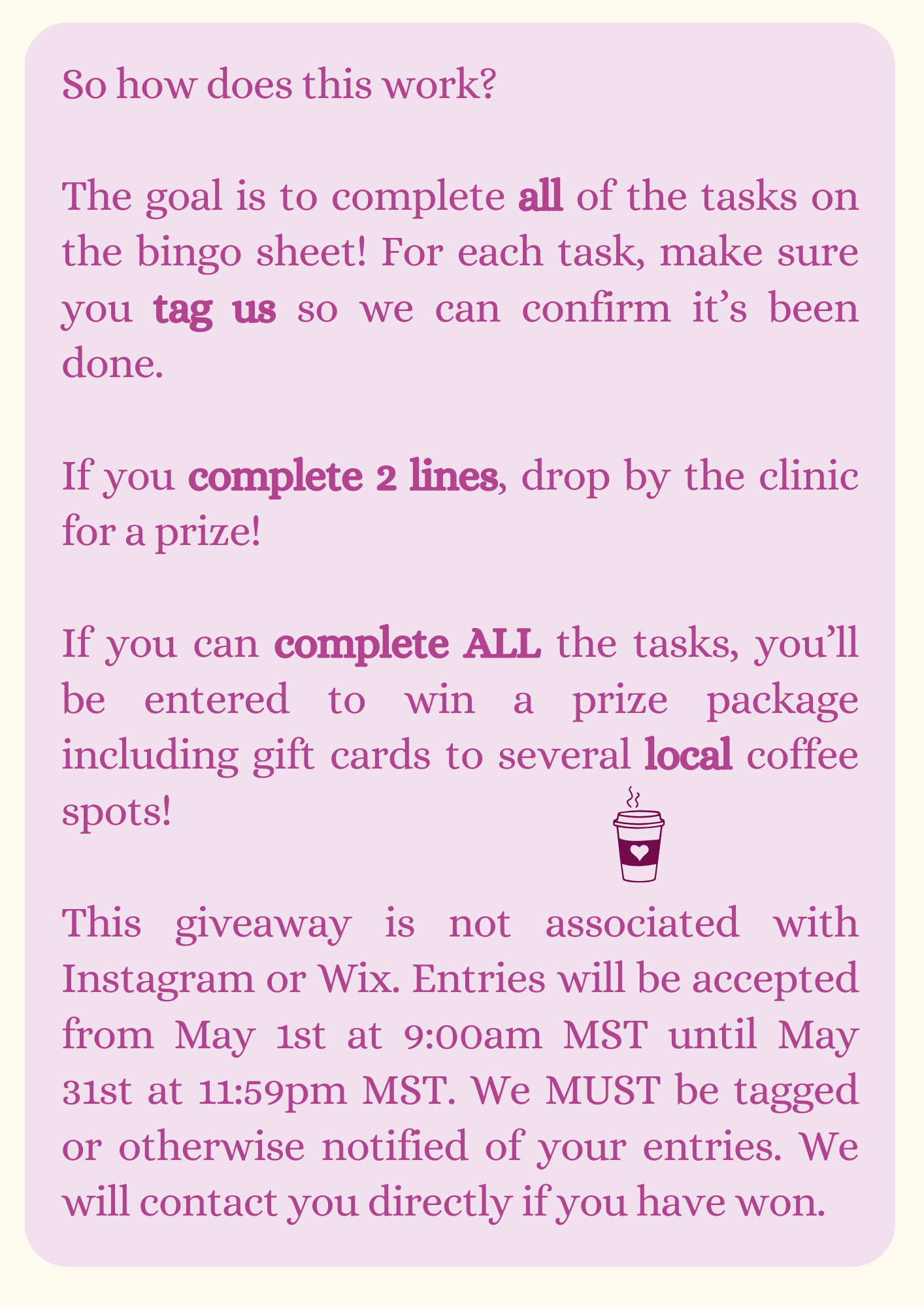 It's Bingo Time!