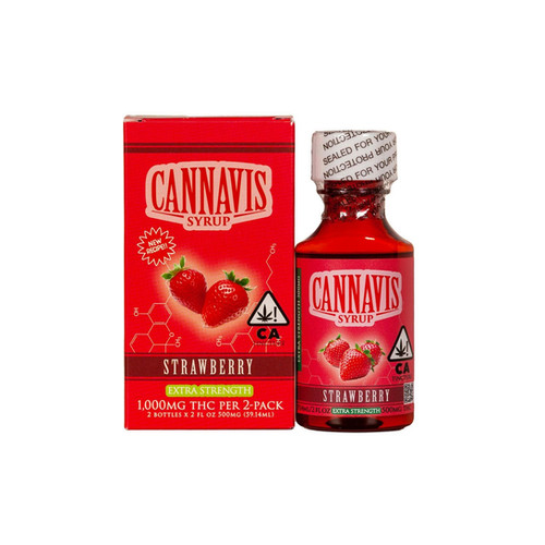 Cannavis | Strawberry Extra Strength Syrup 1000MG | 2PK | Family delivery