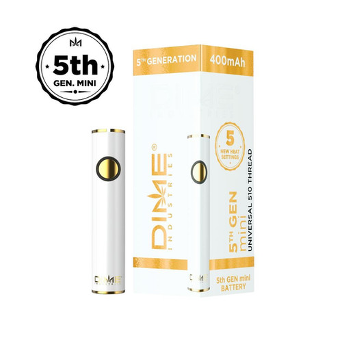Dime Industries | Mini White 5th Generation 510 Thread Battery | Family ...