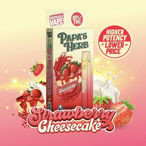 Papa's Herb | Strawberry Cheesecake |Disposable | Sativa | 1G | Family ...