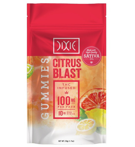 Dixie | Citrus Blast Sativa Gummies | 100mg THC | Family delivery