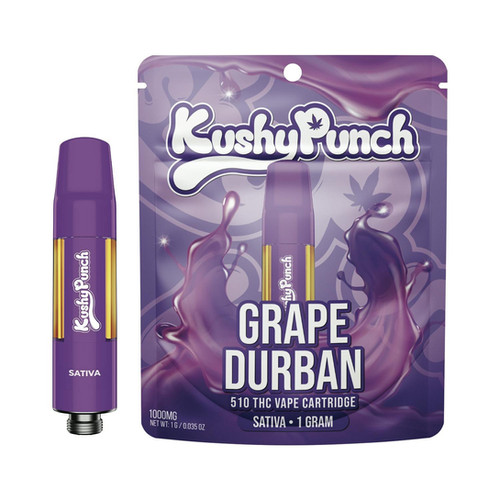 Kushy Punch | GRAPE DURBAN Sativa Cartridge | 1G | Family delivery
