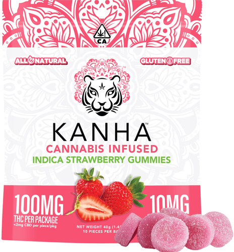 KANHA | Strawberry Gummies | 100mg THC | Family delivery
