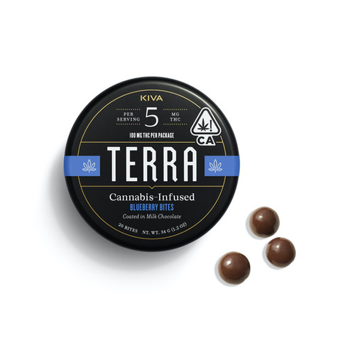 Kiva Confections | Terra Blueberry Bites | 100mg THC | Family delivery