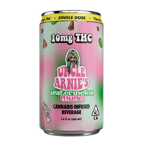 Uncle Arnie's | Watermelon Wave Cannabis Infused Beverage | 10 MG THC ...