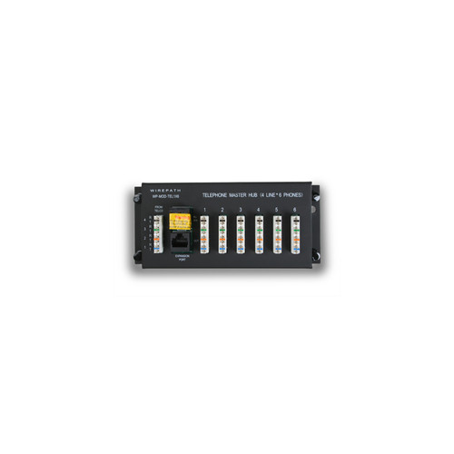 Wirepath™ 1 x 6 Telephone Distribution Module with RJ31X Security Jack ...