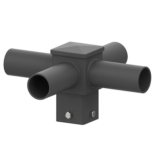 90 Degree Quad Horizontal Pole Mount Tenon Adapter for 4" Square Light ...