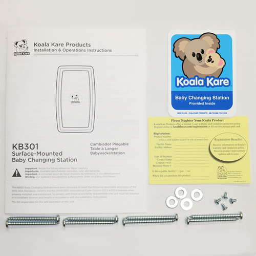 Installation Kit for Koala Kare Baby Changing Tables KB301 | KBC Specialty