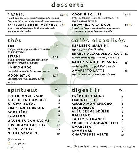 menu | Astoria Bistro