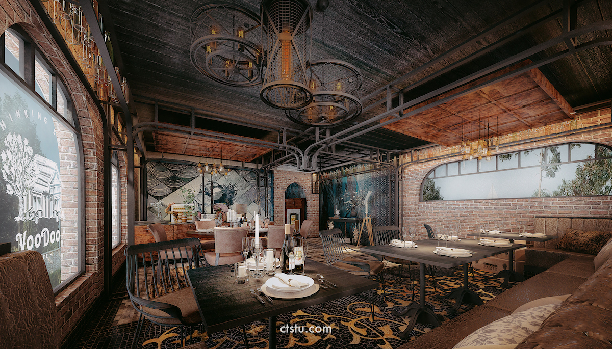 ผลงานออกแบบร้านอาหาร และออกแบบคาเฟ่ VOODOO CAFE