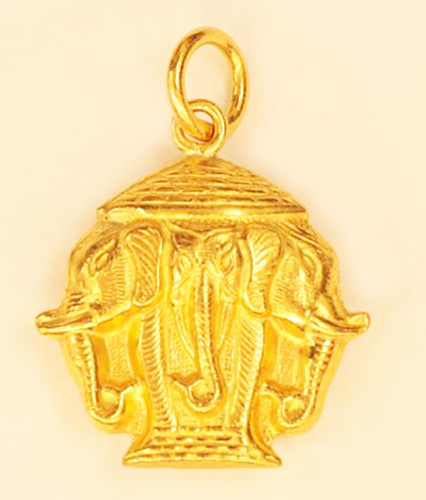 Three headed elephant pendant Laos national symbol | shopagj